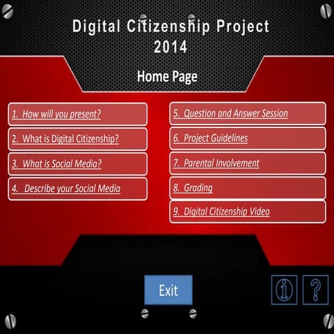 Digital citizenship project | PPTX | Social Networking | Internet