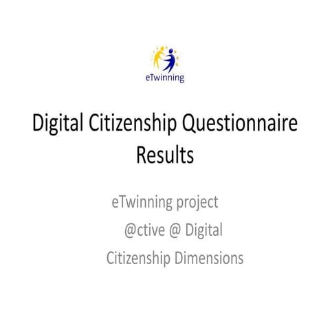 Digital citizenship questionnaire results | PPTX
