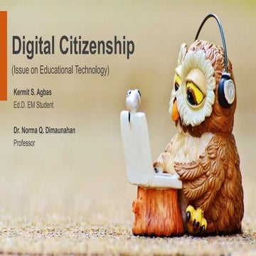 Digital citizenship powerpoint | PPTX