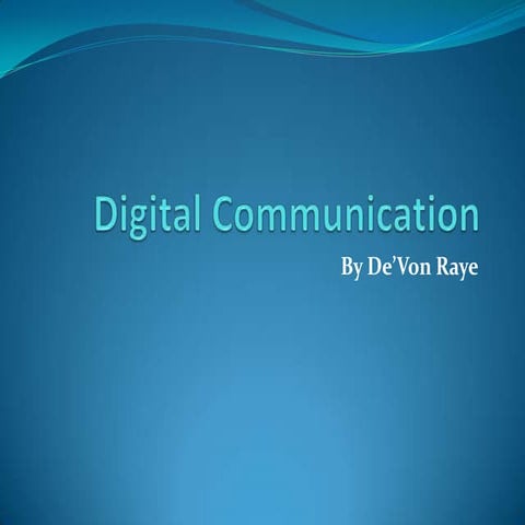 Digital communication | PPTX