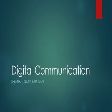 Digital communication | PPTX
