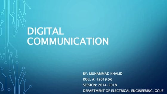 Digital communication pptx | PPT