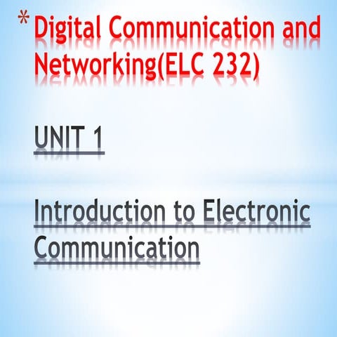 Digital Communication and Networking(ELC 232).pptx