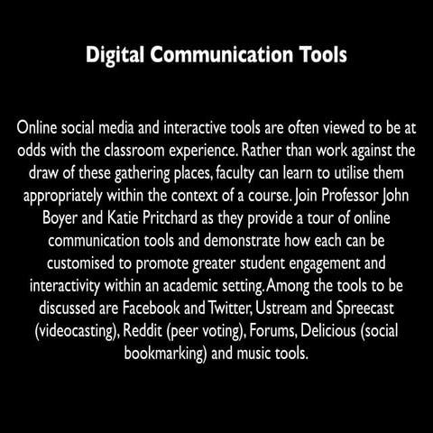 Digital communication tools | KEY