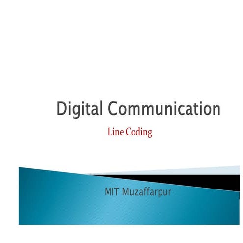 Types of line coding | PDF