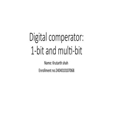 2 bit comparator (Digital Electronics) | PPTX
