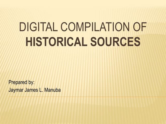 The Sources of History | PDF