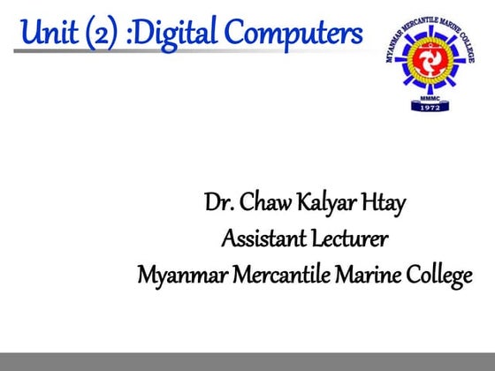 1.1.7 Block diagram and Working Principle of Computer | PPT