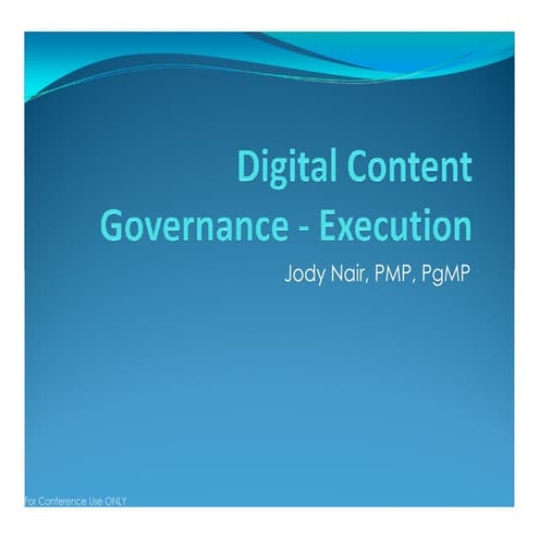 Digital content governance - Strategy & Execution | PPT
