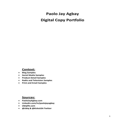 Digital Copy Portfolio 2017 | PDF
