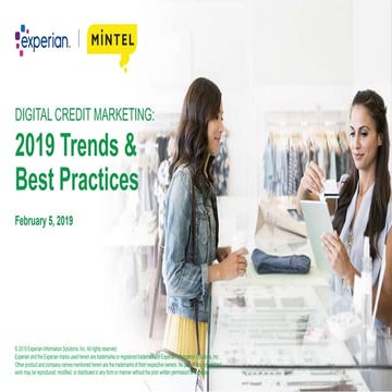 Digital Credit Marketing Best Practices and Trends Webinar | PPTX