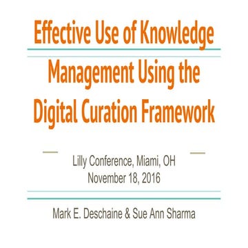 Digital curation a tool for knowledge management | PDF