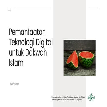 Pemanfaatan Teknologi Digital untuk Dakwah Islam | PDF