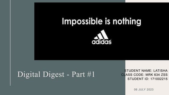 Impossible Is Nothing: The Story Behind Adidas’ Most Iconic Campaign | PPT
