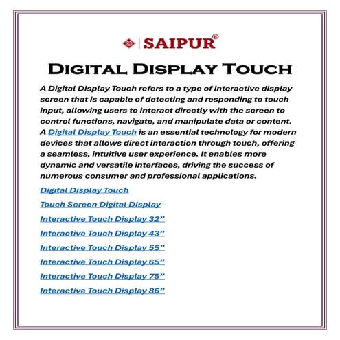 Digital Display Touch Digital Display Touch.pdf