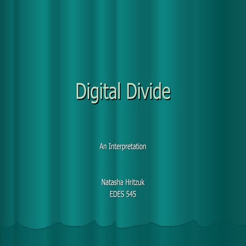 The Digital Divide | PPT