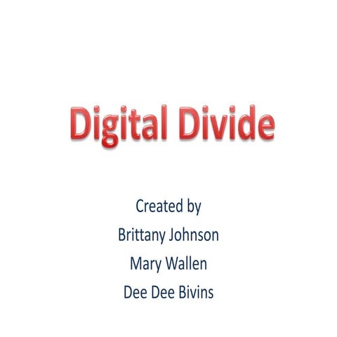 Digital divide | PPT