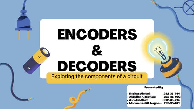 Encoder and decoder | PPTX
