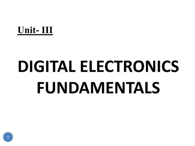 Ppt Digital Electronics | PPT