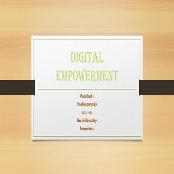 Digital empowerment .pdf about digital literacy | PPT