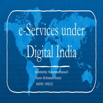 E services initiatives under the government ofIndia | PDF