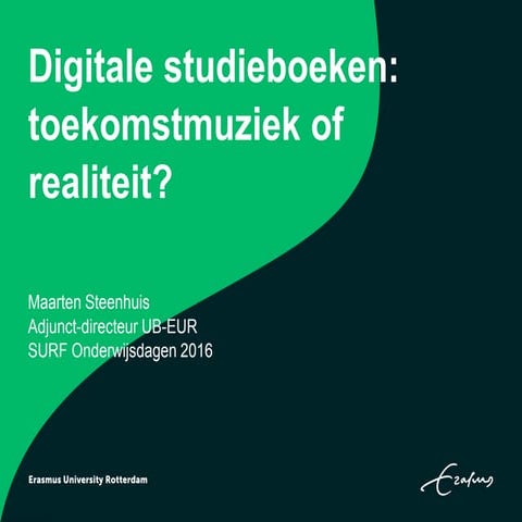 Digitale studieboeken: Toekomstmuziek of realiteit? Deel 2 | PDF