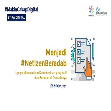 Digital Ethics - Menjadi Netizen Beradab | PDF