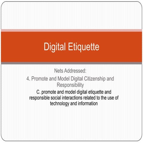 Digital etiquette | PPTX