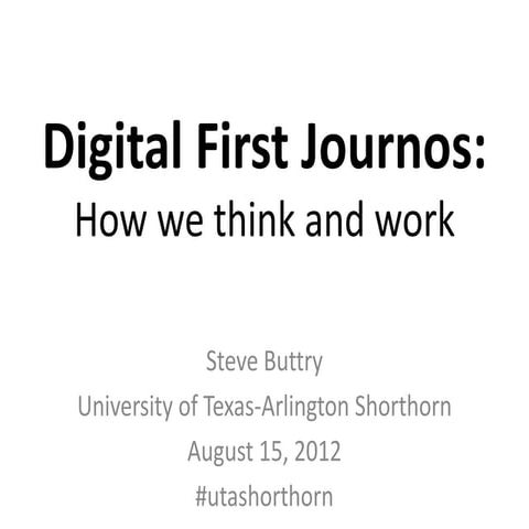 Digital First Thinking and Working | PPTX | Social Networking | Internet