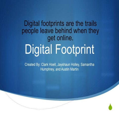 Digital Footprint Project 2nd Block Career Prep B | PPTX