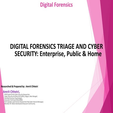 Digital Forensics Triage and Cyber Security | PPTX