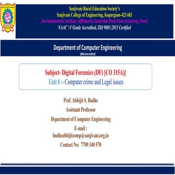 Computer crime and Legal issues Computer crime and Legal issues | PDF