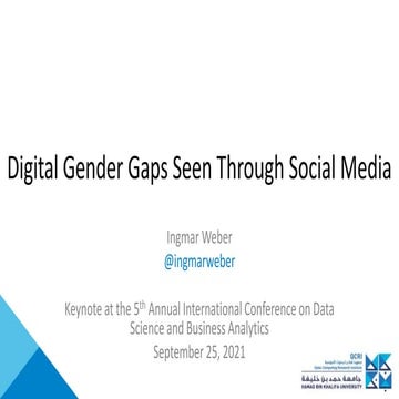 Digital Gender Gaps Seen Through Social Media | PPT