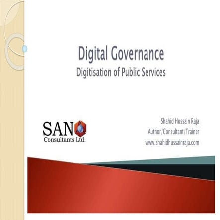 Digital governance digitisation of public sector | PPTX
