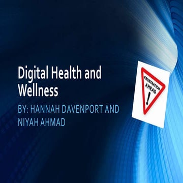 Digital health and wellness | PPTX