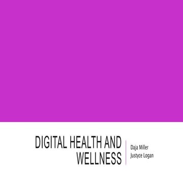 Digital health and wellness | PPTX