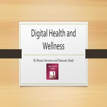 Digital health and wellness | PPTX