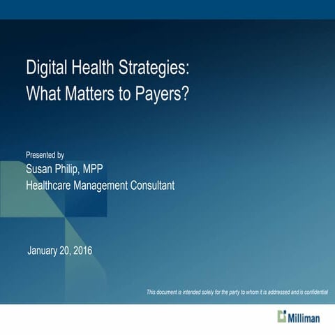 Digital Health Strategies: What Matters to Payers? | PDF