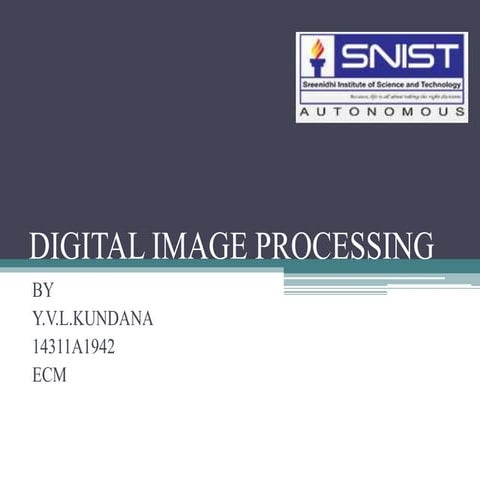 Digital image processing | PPT