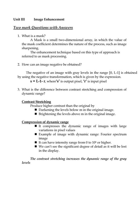 digital image processing | PPT