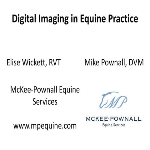 Digital Imaging in Equine Practice | PPTX