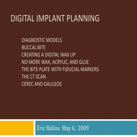 Digital implant planning and guide | PPTX