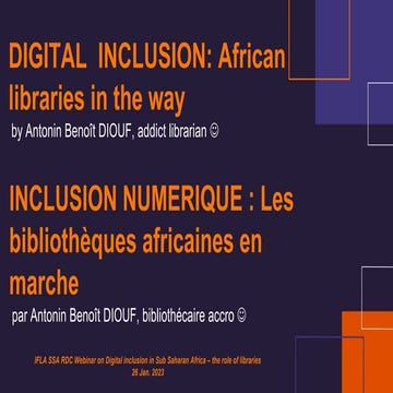 Digital inclusion in Africa: role of libraries | PDF