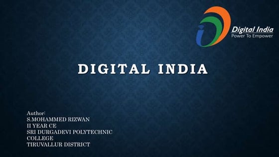 Digital india Presentation | PPTX
