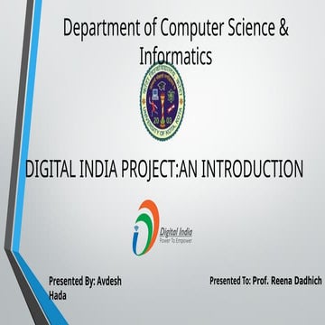 Digital India Project 2024 Digital India Project | PPTX