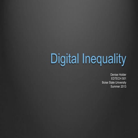 Digital inequality3 | PPTX | Internet for Beginners | Internet