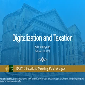 Digitalization and taxation | PDF