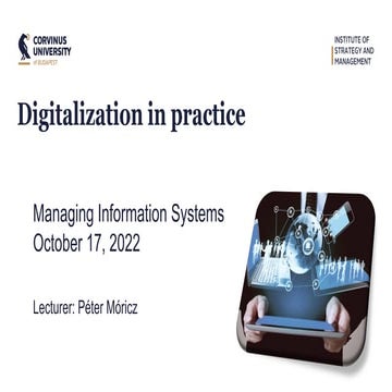 Digitalization in practice (Lecture slides) | PDF