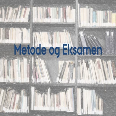 Digital kommunikation F15 - Eksamen & metode | PPT