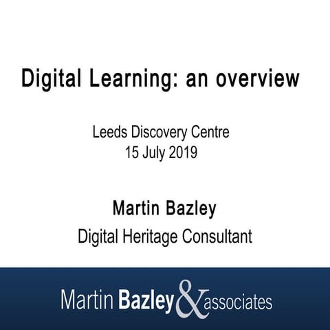 Digital learning: an overview | PPT